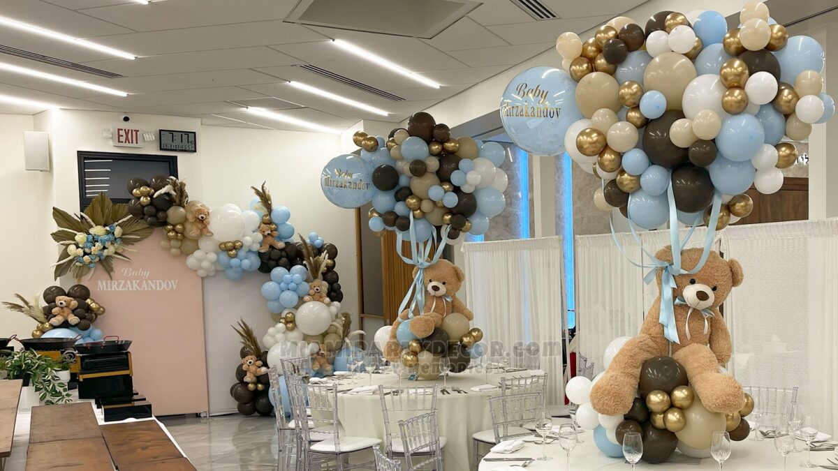 Teddy Bear Backdrop & Centerpieces - Miami Party Decor - Party ...