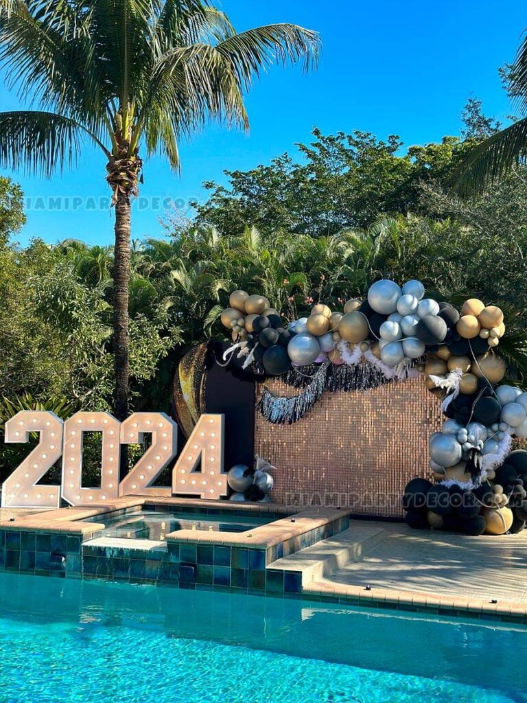 2024 Shimmer Wall Backdrop - Miami Party Decor - Party Decorations ...