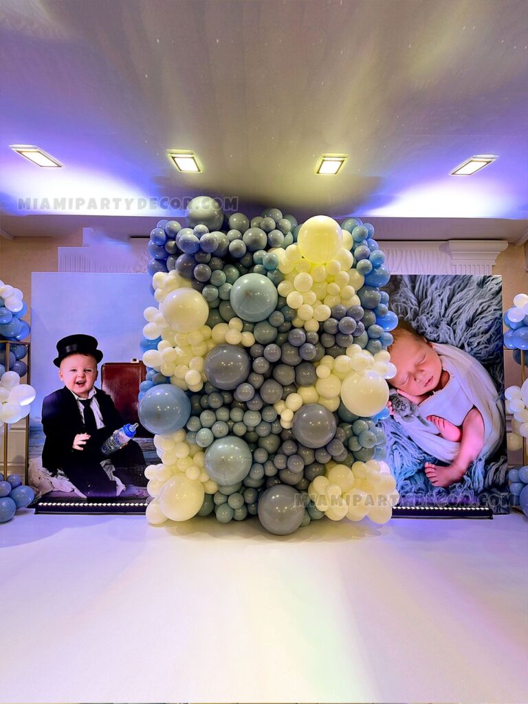 Baby Balloons Backdrop - Miami Party Decor - Party Decorations & Event ...