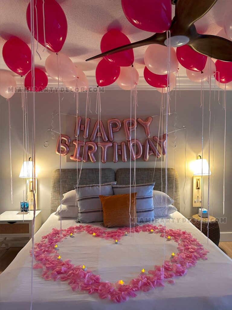 Surprise Romantic Room Decoration - Miami Party Decor - Party ...