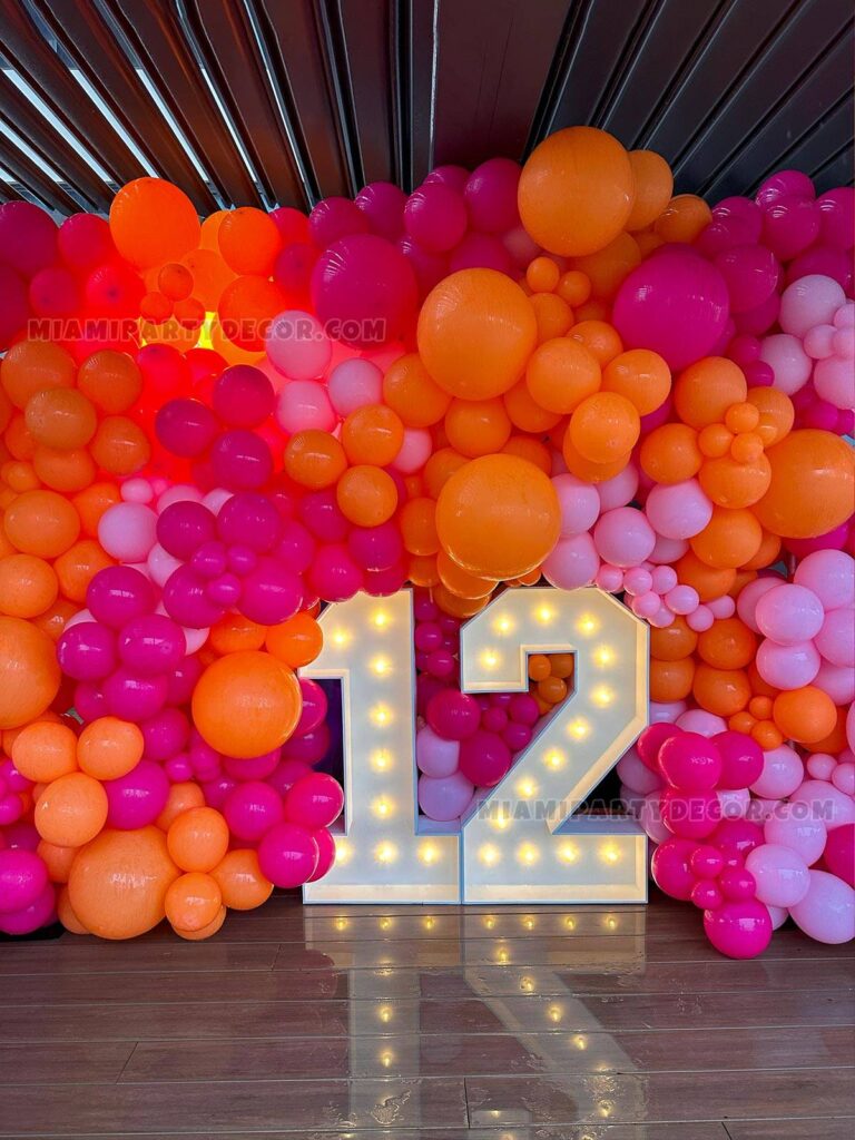 Birthday Balloon Wall - Miami Party Decor - Party Decorations & Event ...