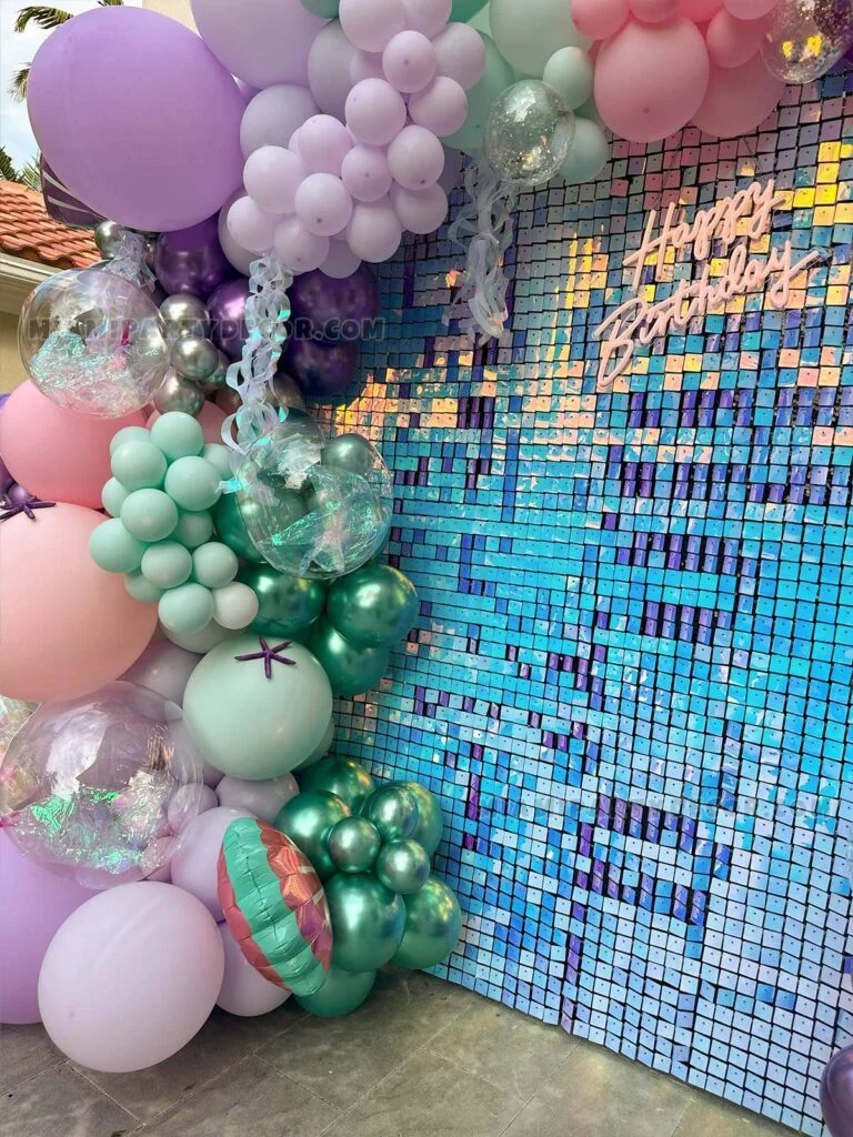 Birthday Backdrop - Shimmery Wall - Miami Party Decor - Party ...