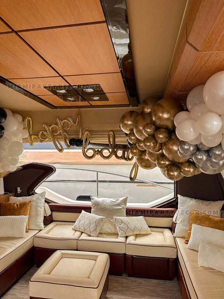 Yacht Birthday Balloons Decorating - Miami Party Decor - Party ...