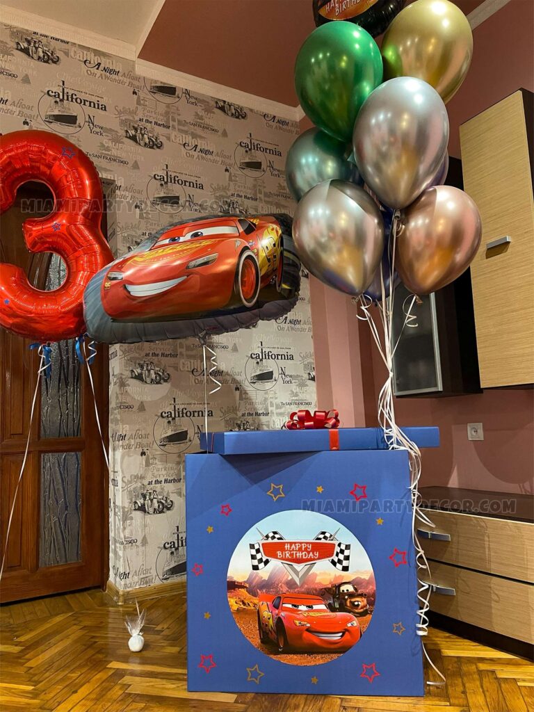 Surprise Balloon In A Box - Miami Party Decor - Party Decorations ...