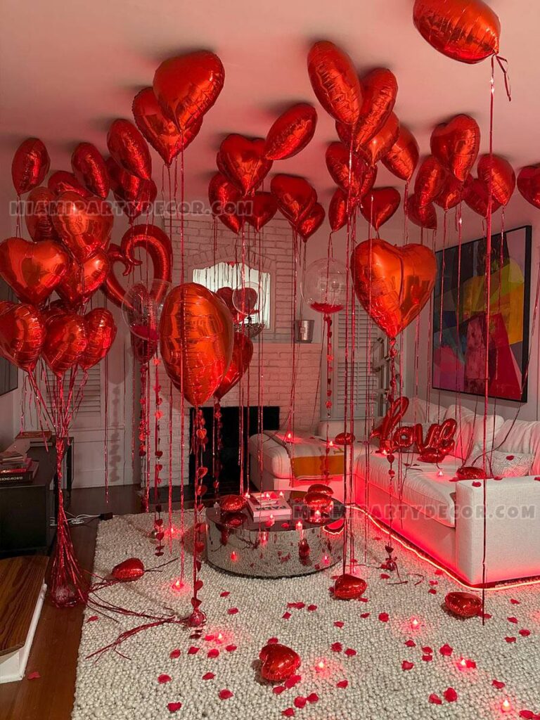 Surprise Romantic Room Decoration - Miami Party Decor