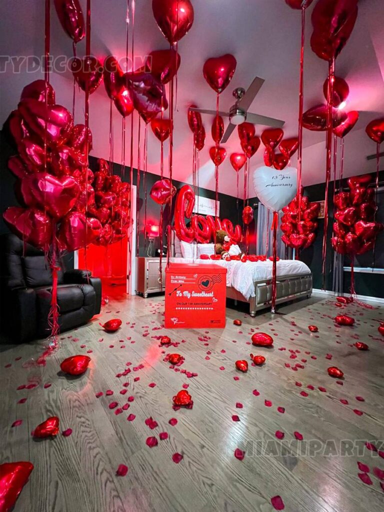 Surprise Romantic Room Decoration - Miami Party Decor