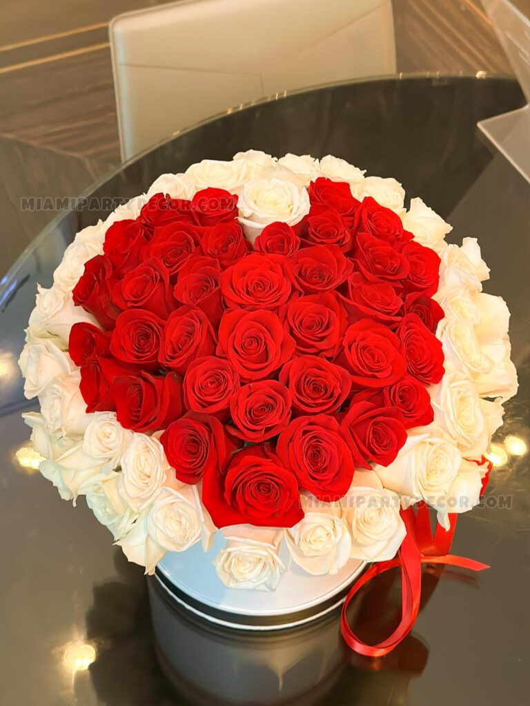 Rose Heart Bouquet - Miami Party Decor - Party Decorations & Event Services
