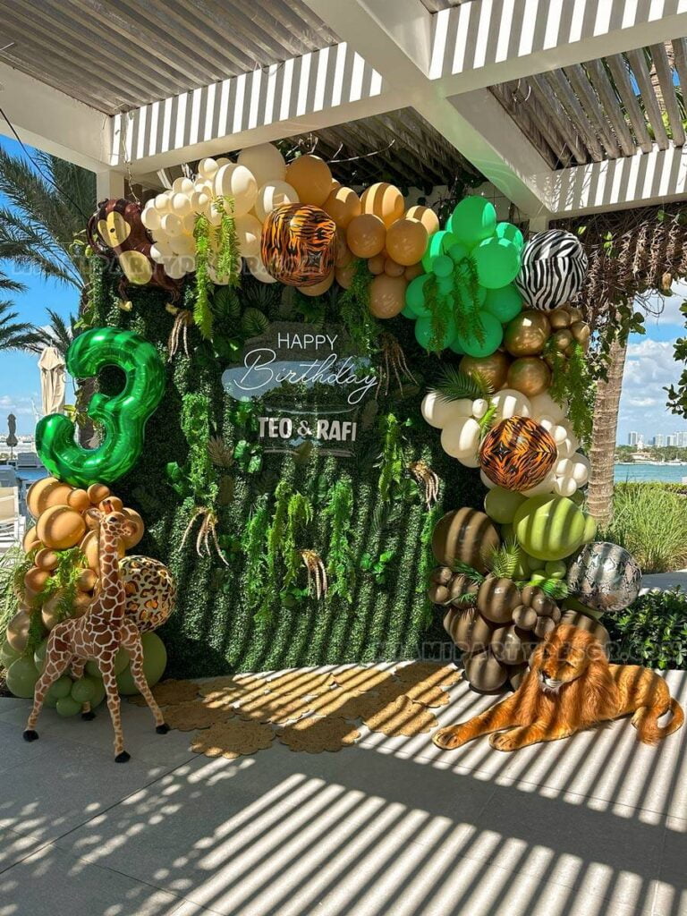 Jungle Safari Backdrop - Miami Party Decor
