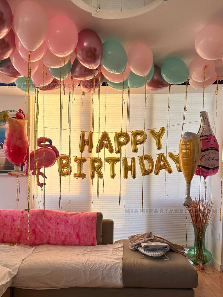 Birthday Room Decor - Miami Party Decor - Party Decorations & Event ...