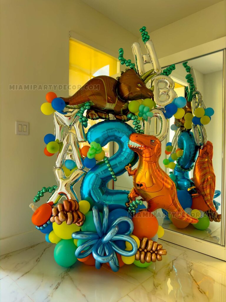 Themed Balloon Sculpture - Miami Party Decor - Party Decorations ...