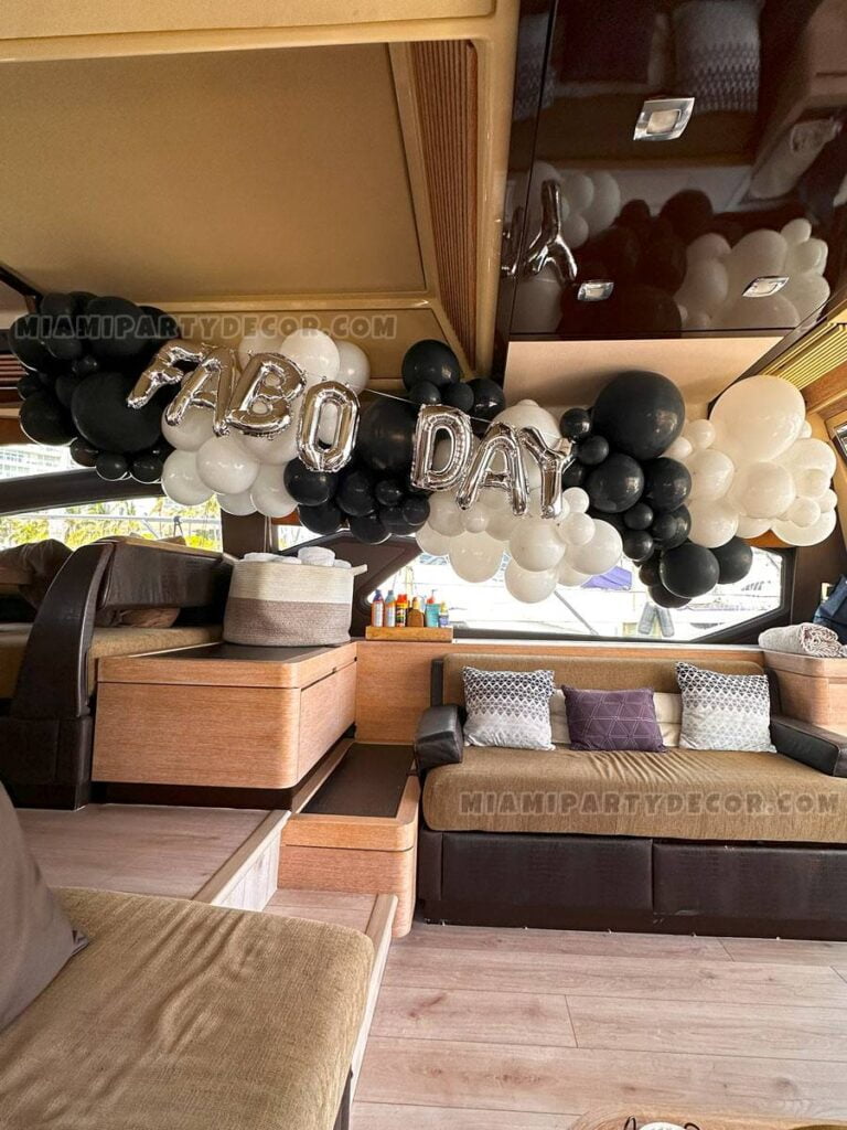 Yacht Birthday Balloons Decorating - Miami Party Decor - Party ...